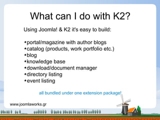 K2 for beginners - Joomla!Days NL 2010 #jd10nl | PPT