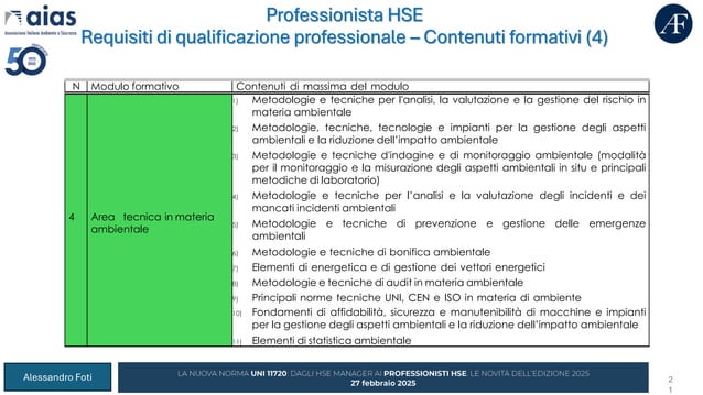 Presentazione_AFoti_UNI 11720_rev01_ulck | PDF