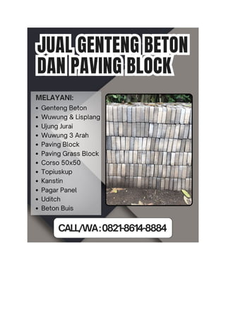 Paving Block Stylish untuk Garasi Modern dan Minimalis | DOCX