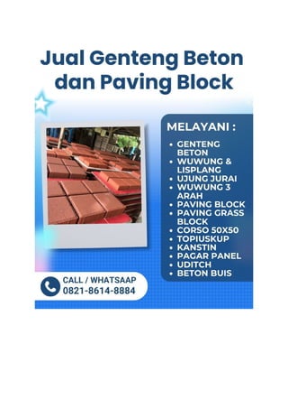 Mau bangun teras rapi? Paving block bisa bantu. | DOCX