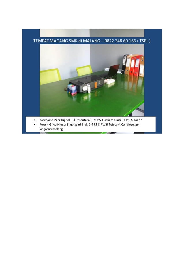 Tempat PKL di Daerah Malang | PDF