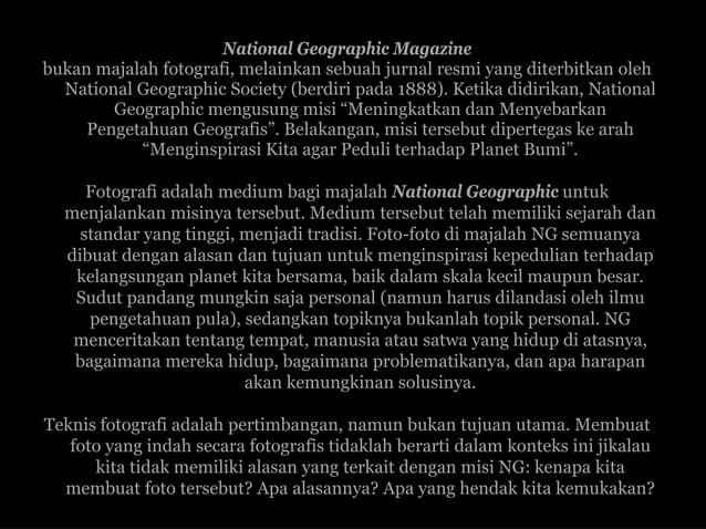 PHOTO ESSAY @ NATIONAL GEOGRAPHIC | PDF