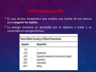 FOTOCOAGULACIÓN LASER EN LA RETINA .pptx