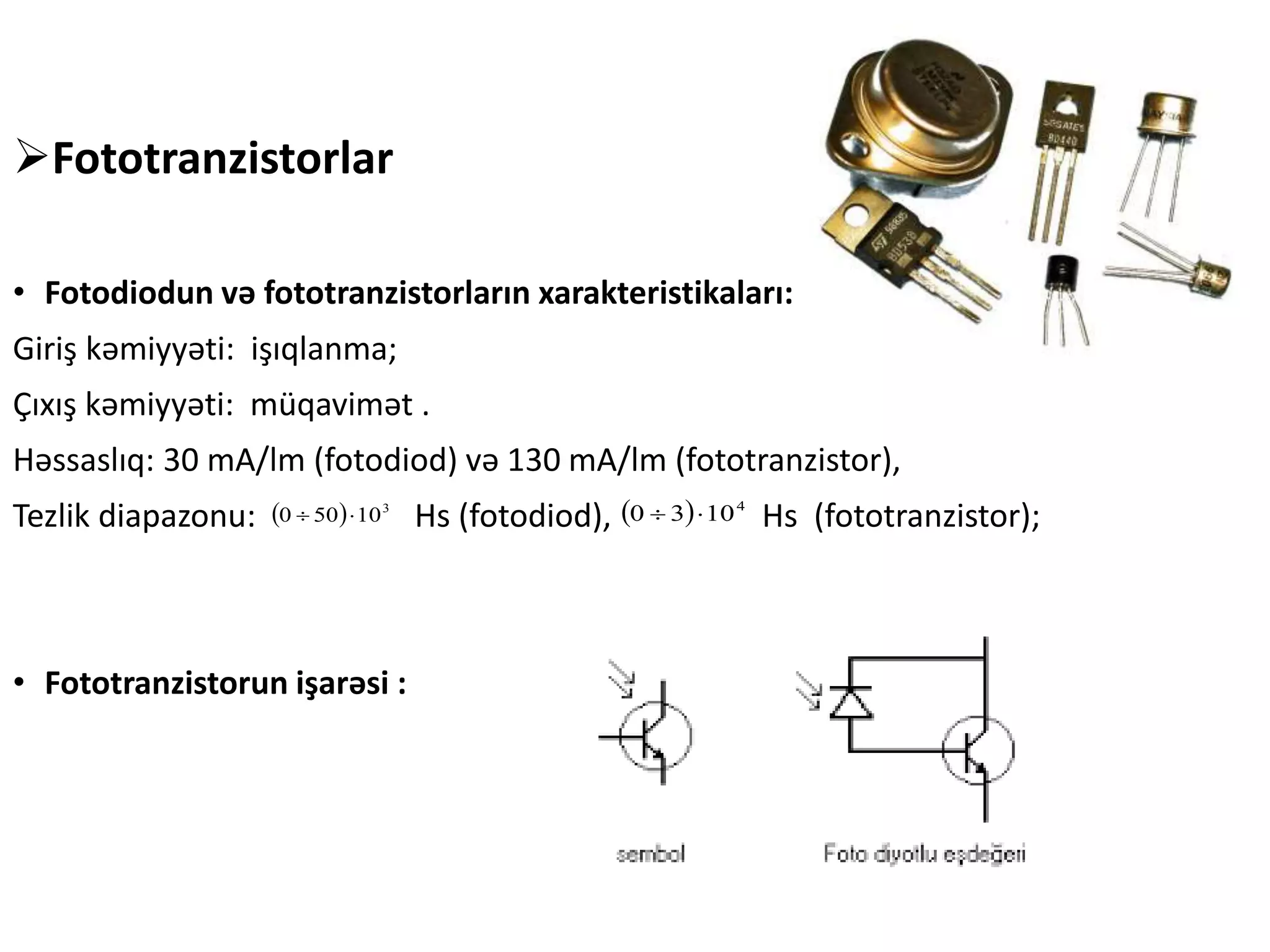 Fotoelektrik sensorlar- Photoelectric Sensors | PPTX
