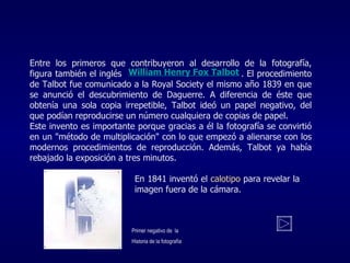 Historia de la Fotografia | PPT