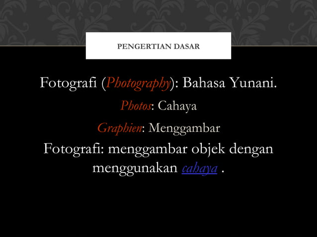 Ppt Fotografi dasar SMK kurikulum merdeka | PPT