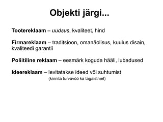 Foto ja reklaam | PPT