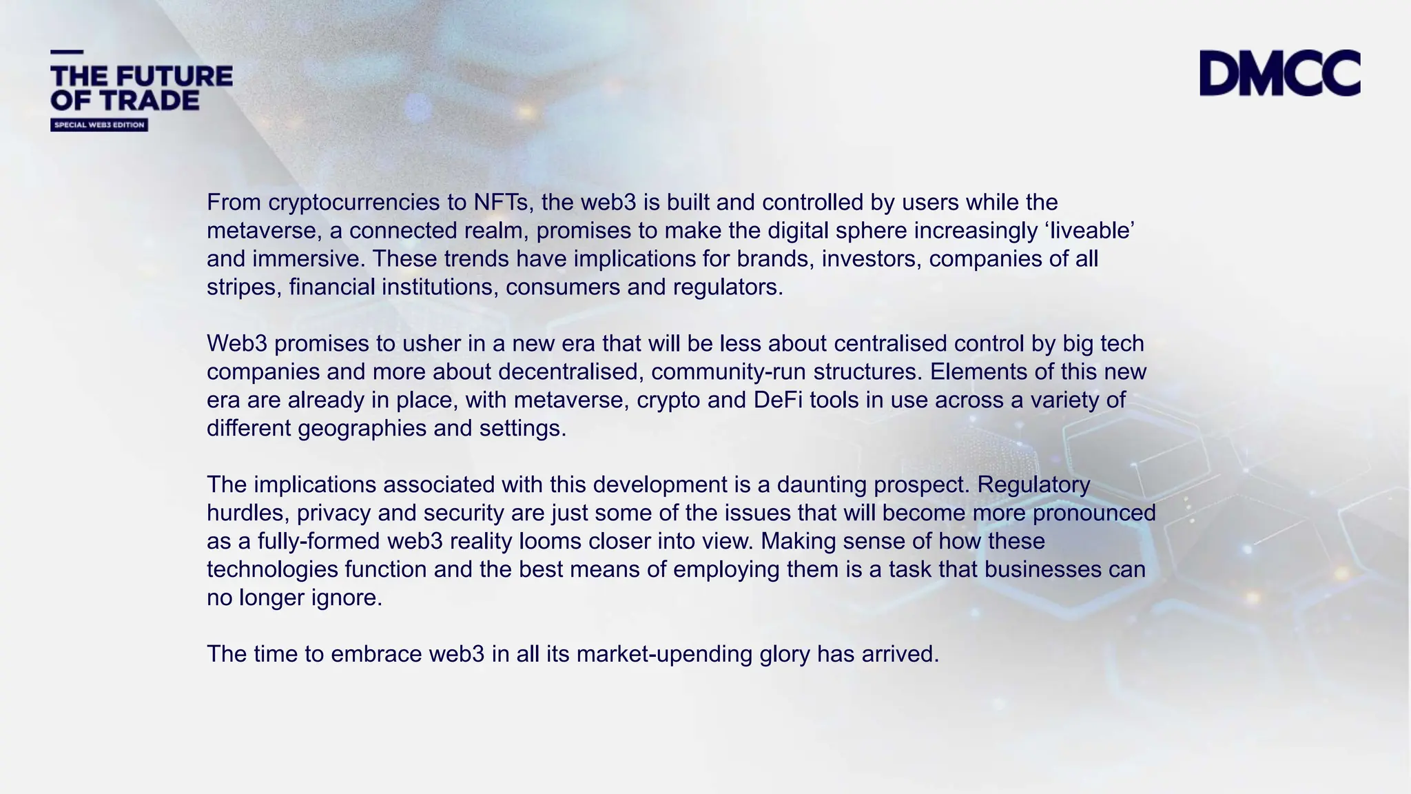 DMCC Future of Trade Web3 - Special Edition | PPTX