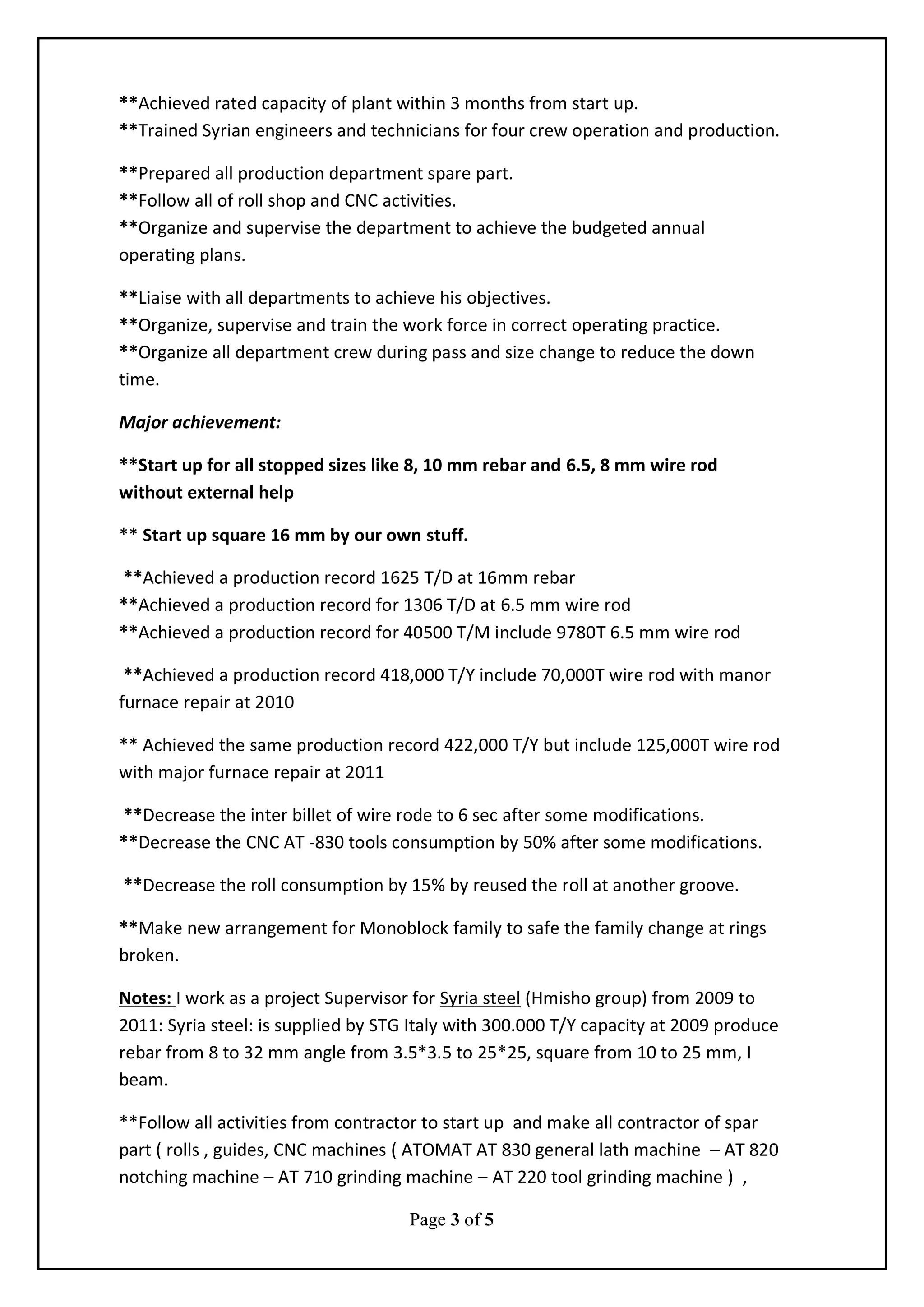 Fouad yousef cv 3 | PDF | Manufacturing Industry | Industries