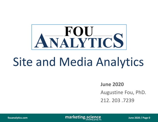 FouAnalytics DIY site media analytics fraud detection baked in | PDF