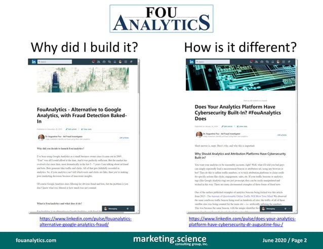 FouAnalytics DIY site media analytics fraud detection baked in | PDF