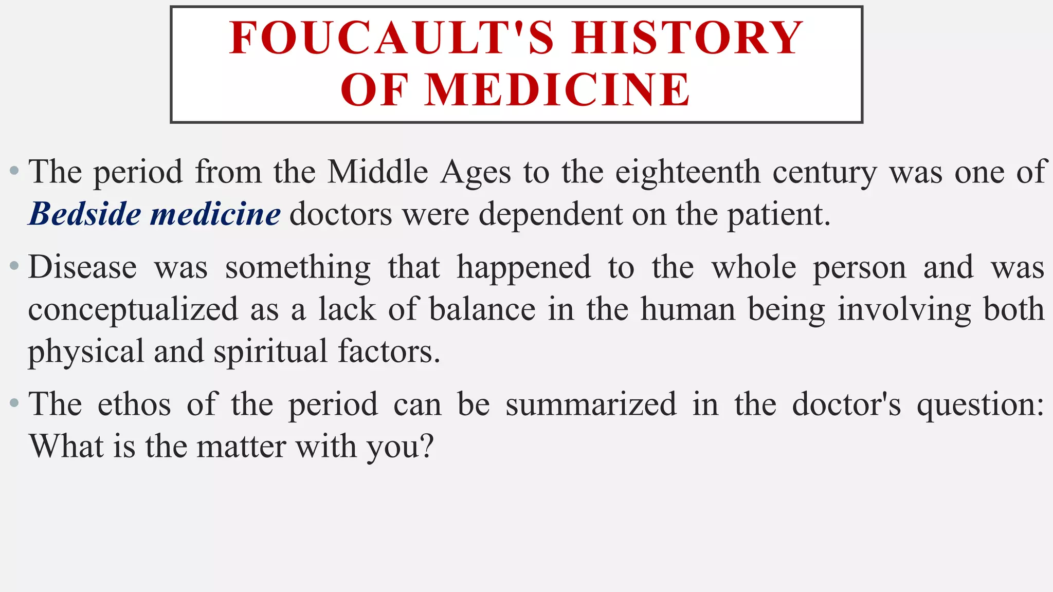Foucault and sociology of medical knowledge | PPTX