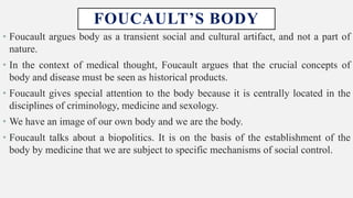 Foucault and sociology of medical knowledge | PPTX