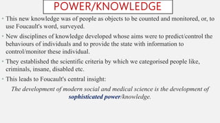 Foucault and sociology of medical knowledge | PPTX