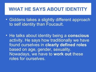 Foucault and Giddens | PPT