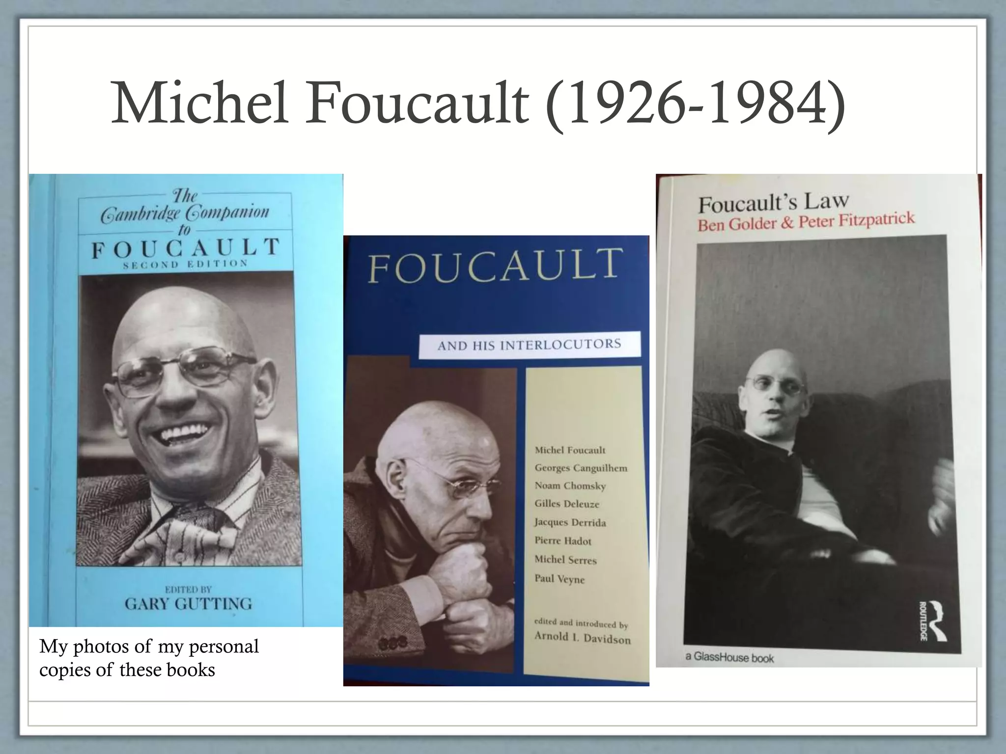 Michel Foucault, History of Sexuality Volume 1 | PPTX