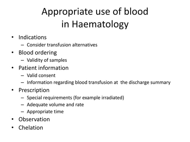 Foukaneli transfusion support for haem pts.ppt