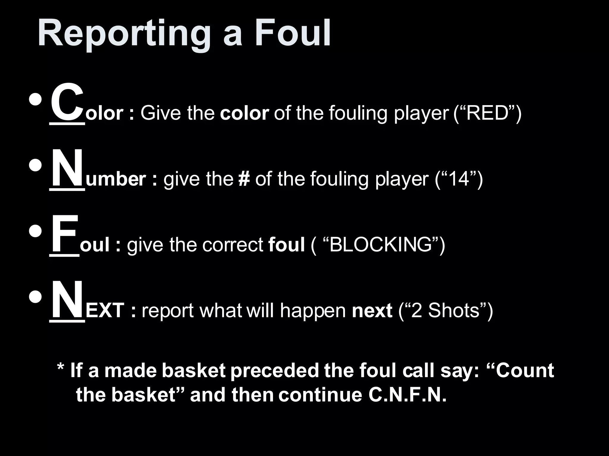Foul Reporting | PPT