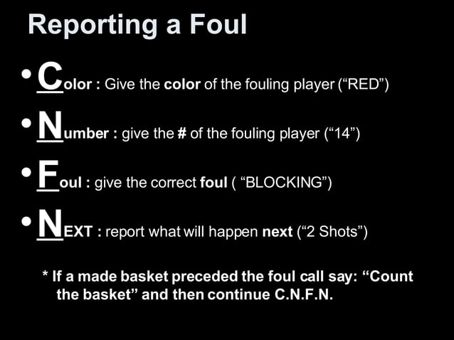 Foul Reporting | PPT