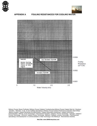 Fouling Resistances for Cooling Water | PDF | Chemistry | Science