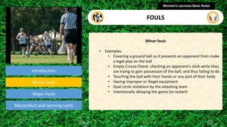 Fouls - minor fouls.pptx | Lacrosse | Sports
