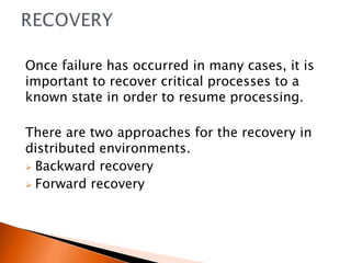 Foult Tolerence In Distributed System | PPT