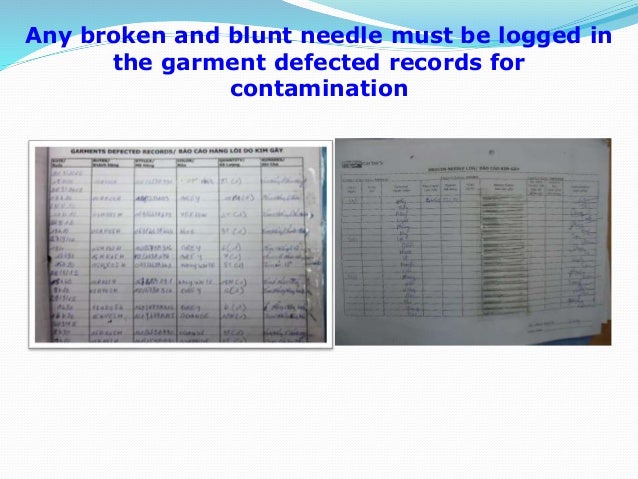 Needle broken procedure sample