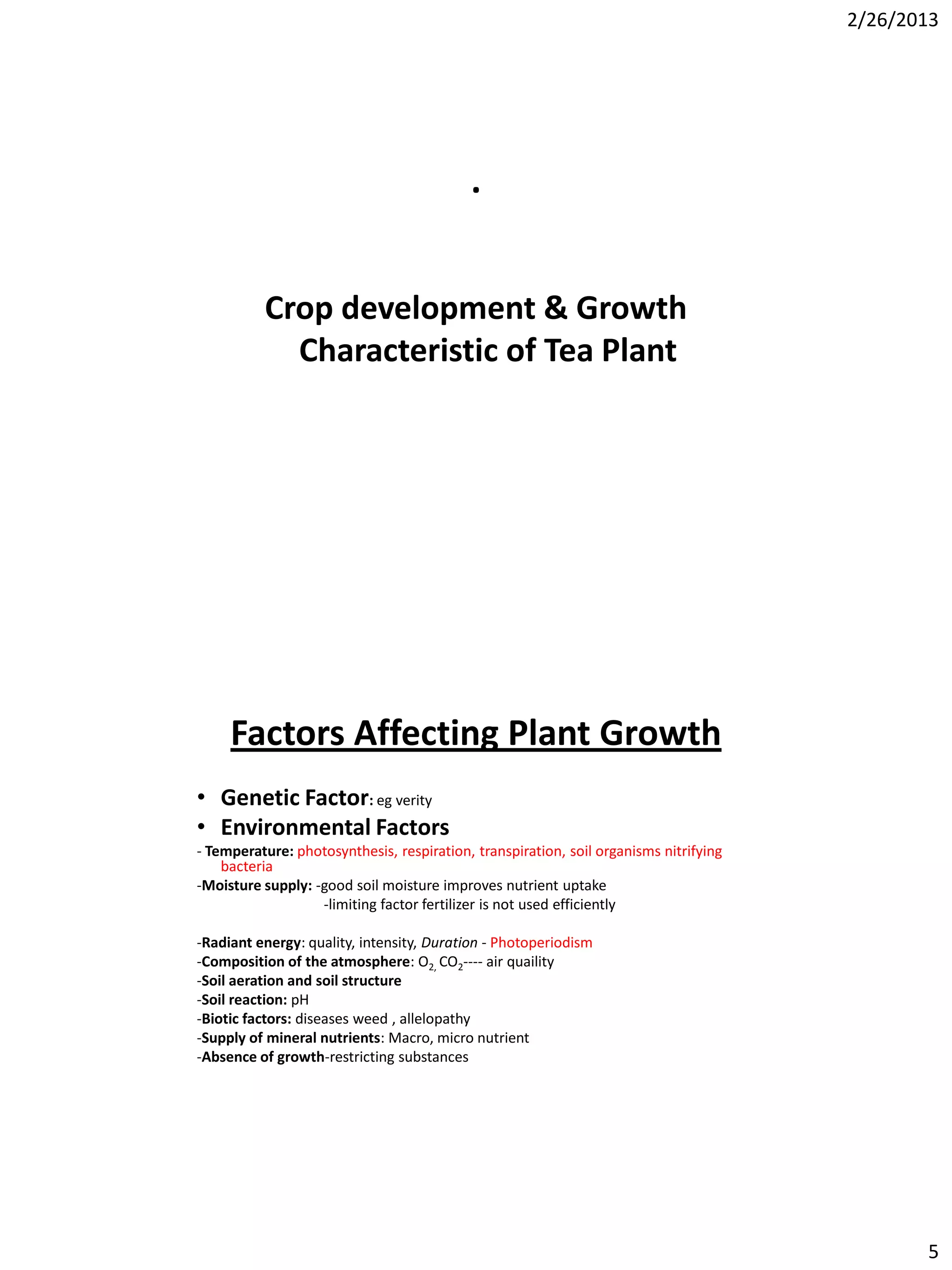 Fundamental Biology of Tea | PDF