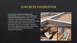 FOUNDATION OF R.C.C STRUCTURES.SPECIFICATION AND ESTIMATIONpptx | PPT