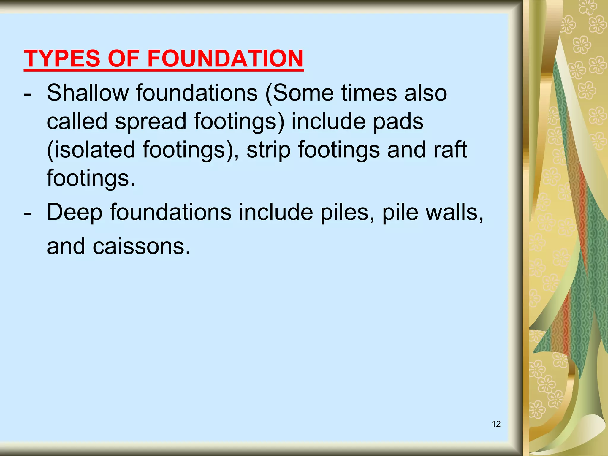 Foundation ppt | PPT | Civil Engineering Industry | Industries
