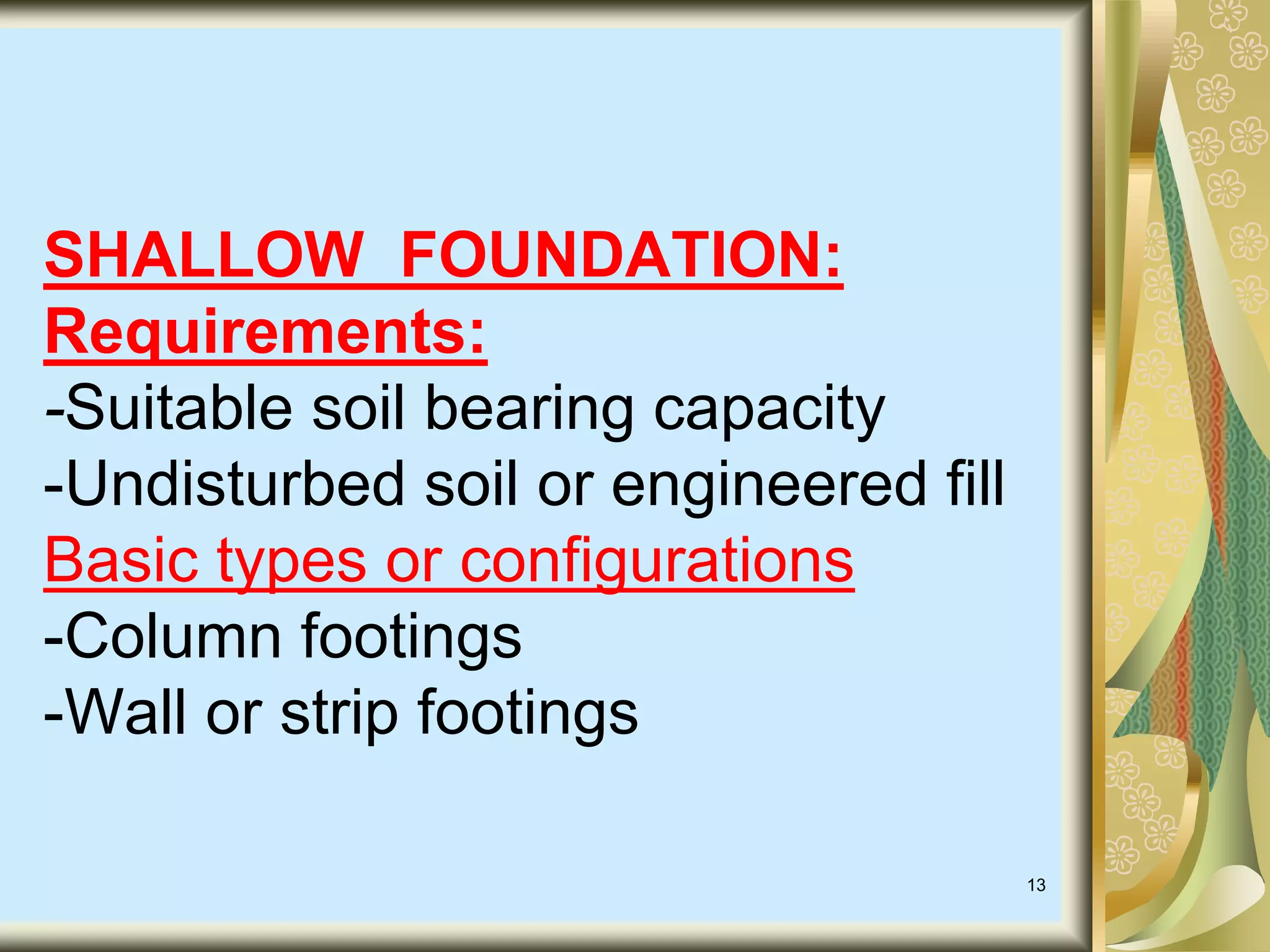 Foundation ppt | PPT | Civil Engineering Industry | Industries