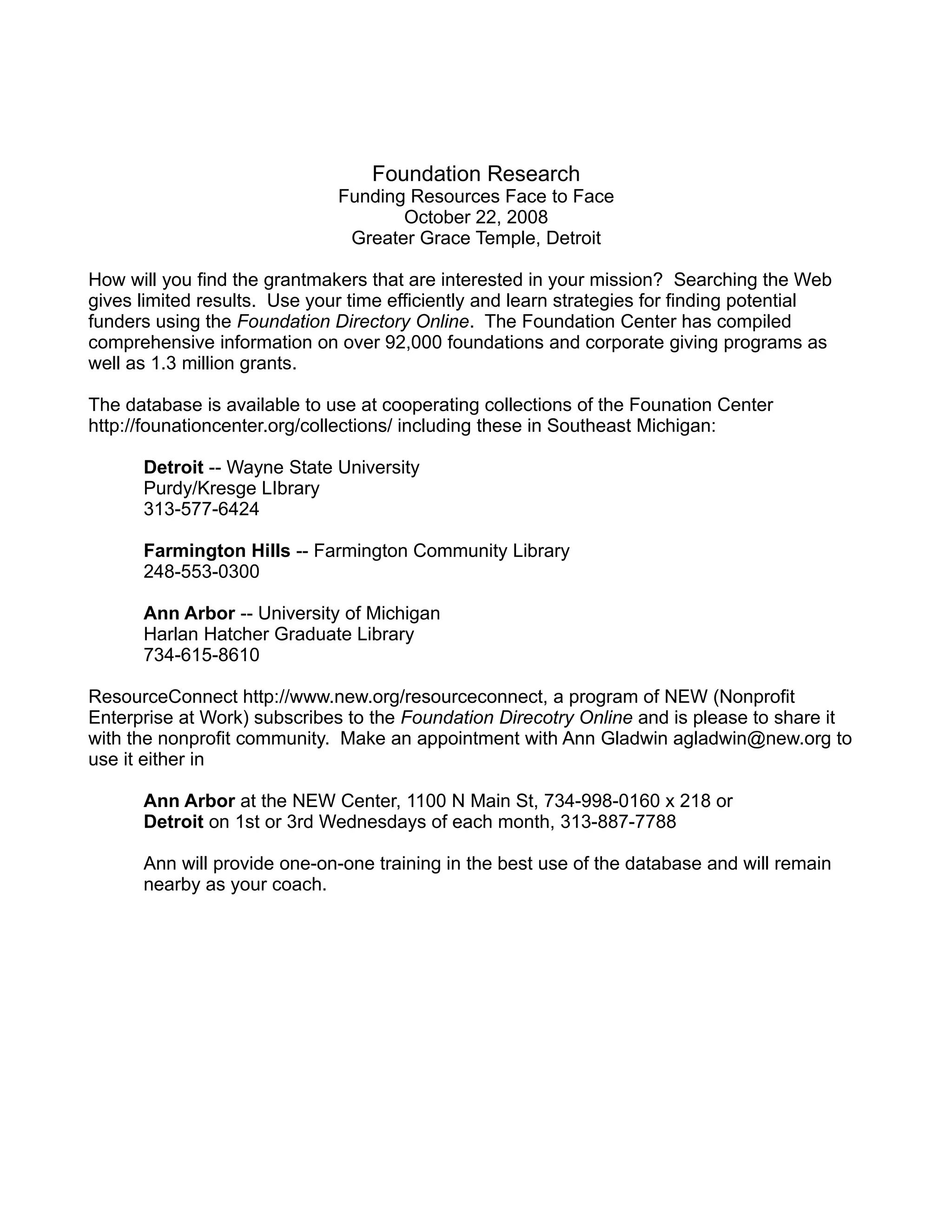 Foundation Research Handout | PDF | Free Download