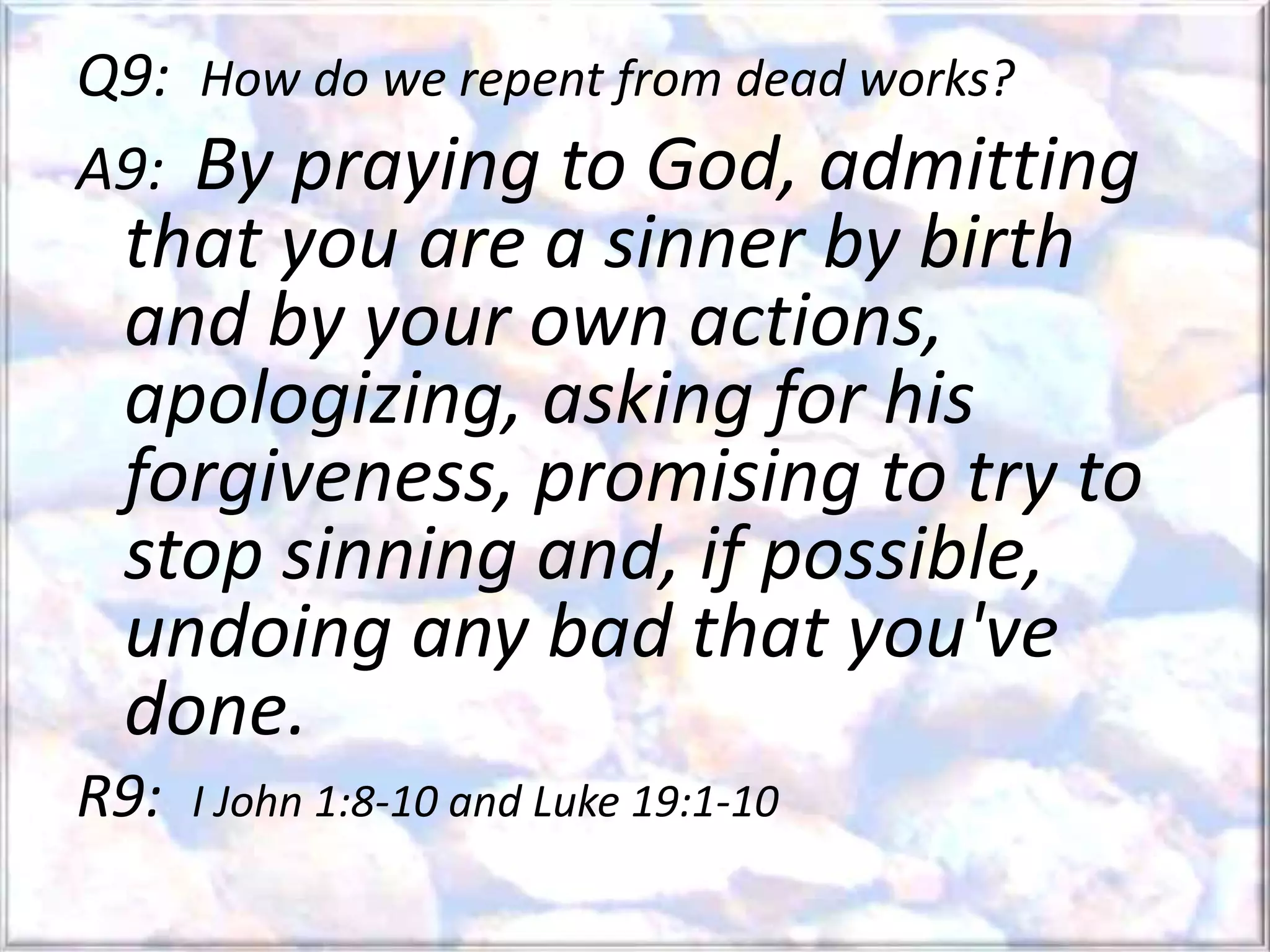 Foundation Stone #1: Repent from Dead Works | PPTX