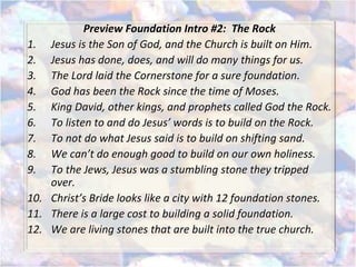 Foundation Stones Intro 2: The Rock | PPTX
