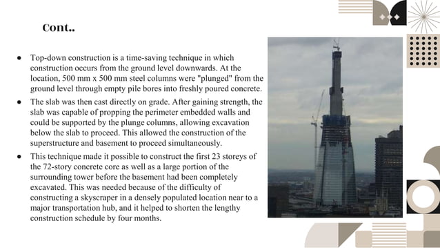foundation and structural system of the shard building | PPTX