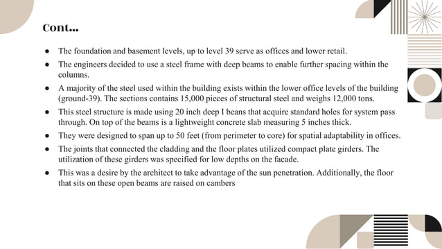 foundation and structural system of the shard building | PPTX