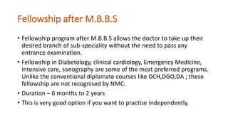 Various Career pathway after M.B.B.S.pptx