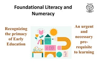 Foundational literacy and numeracy | PDF