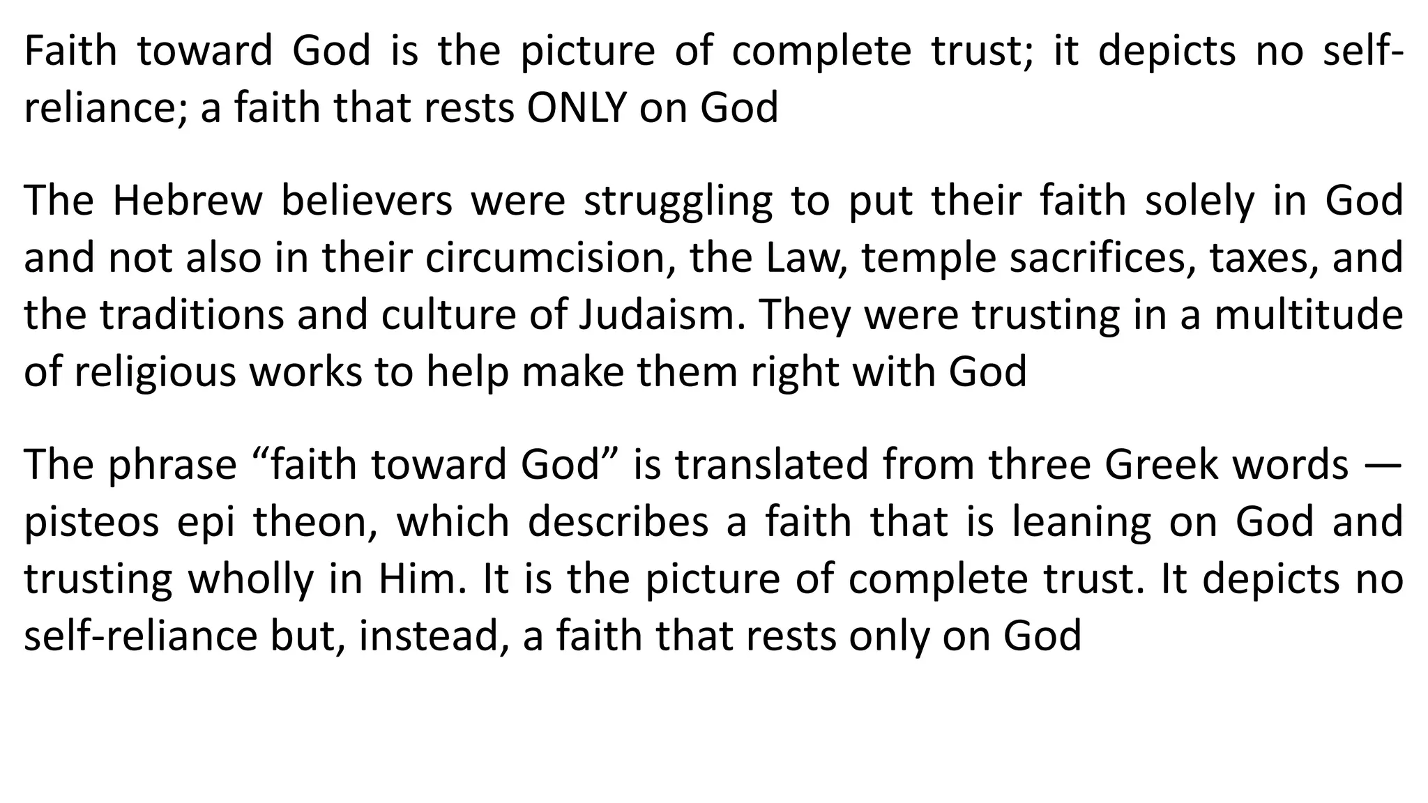 Foundational Teaching 2 - Faith Towards God.pptx | Christianity ...