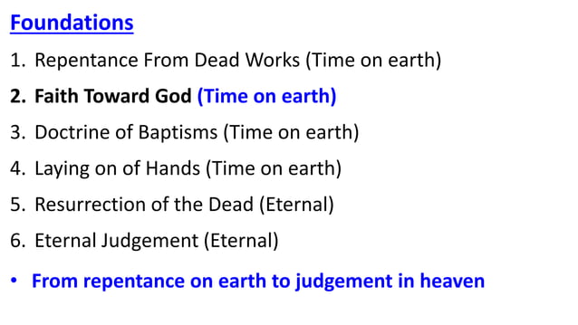 Foundational Teaching 2 - Faith Towards God.pptx | Christianity ...