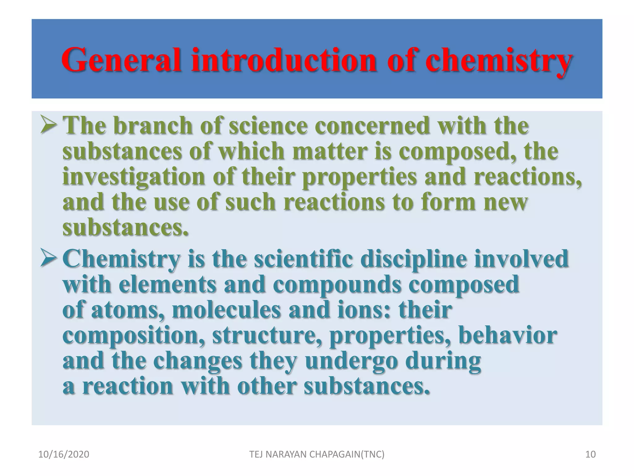 Foundation and fundamentals of chemistry ppt | PPTX