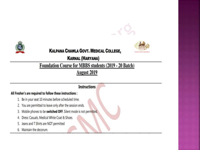 The fundamentals of Foundation course in Medical Colleges in India ...