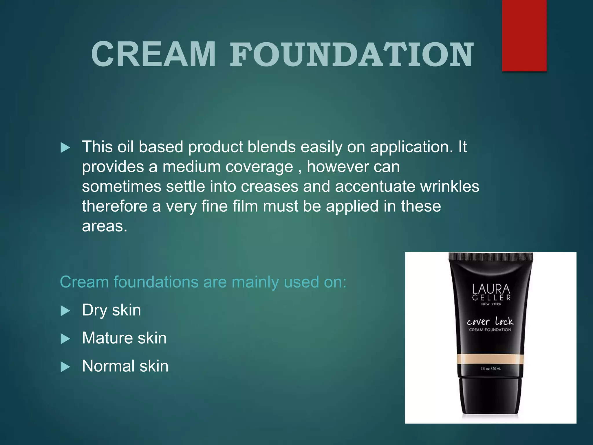 Foundation cream neha | PPTX | Skin and Dermatology | Diseases and ...