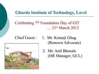 foundation day 21 March Gharda Foundation.ppt