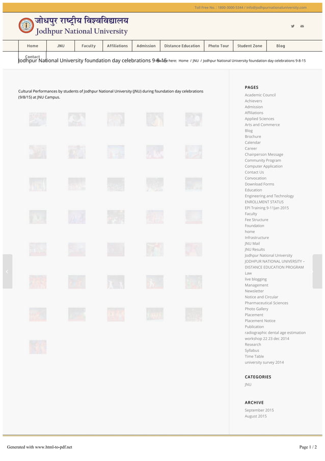 Foundation day at jnu | PDF