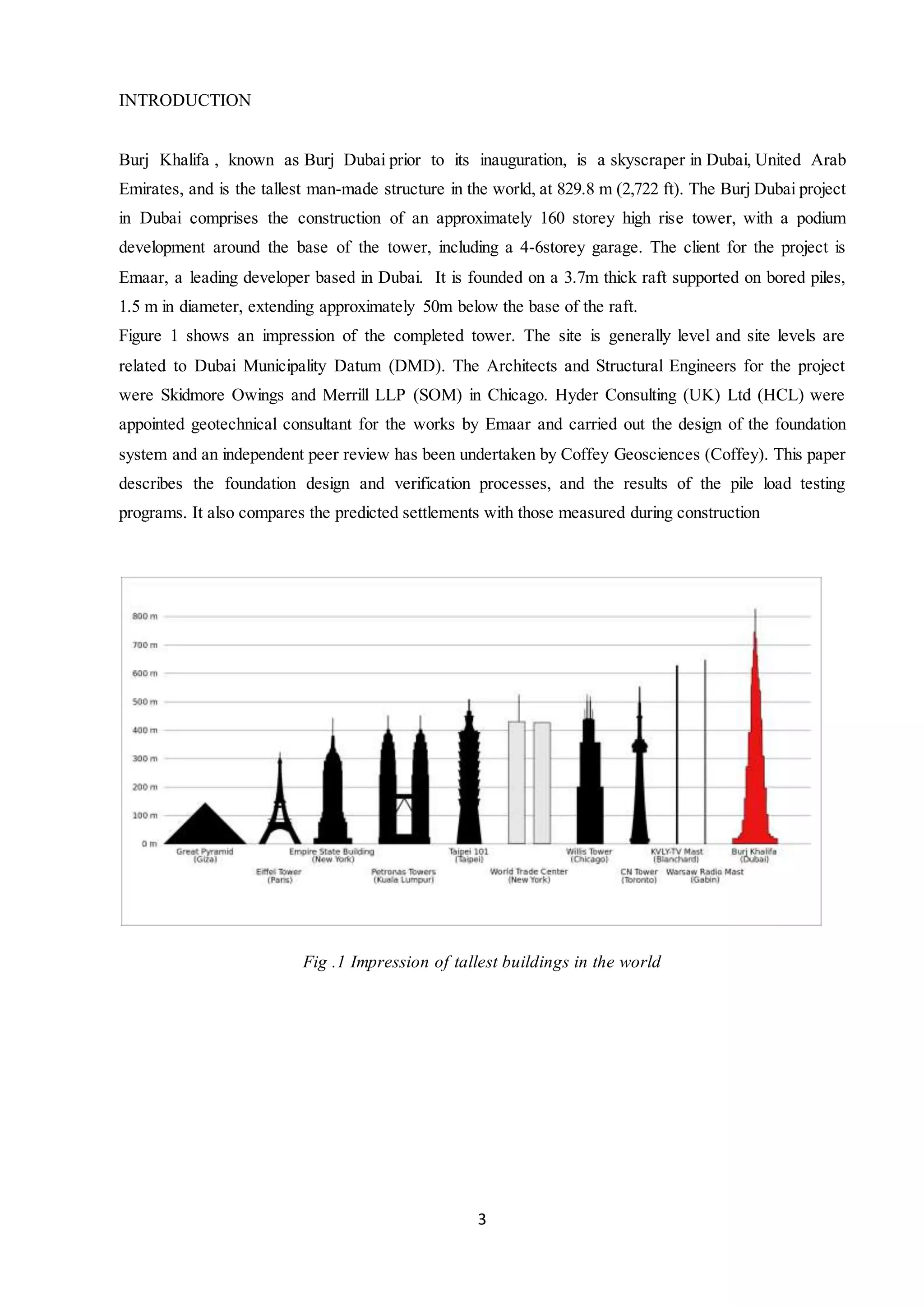 Foundation design of burj khalifa (deep foundation ) | DOCX