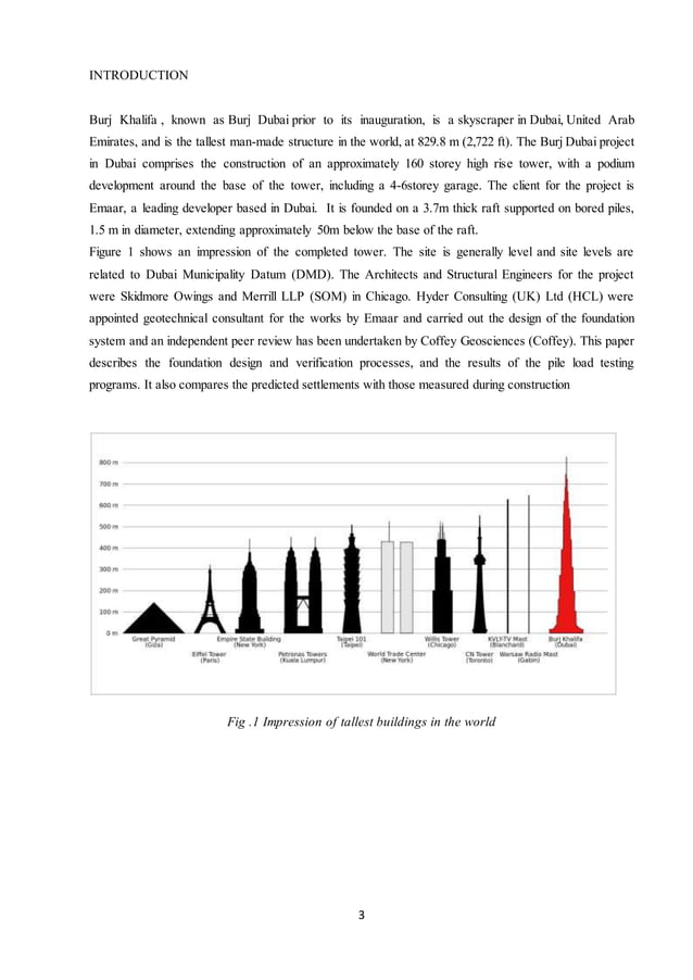 Foundation design of burj khalifa (deep foundation ) | DOCX