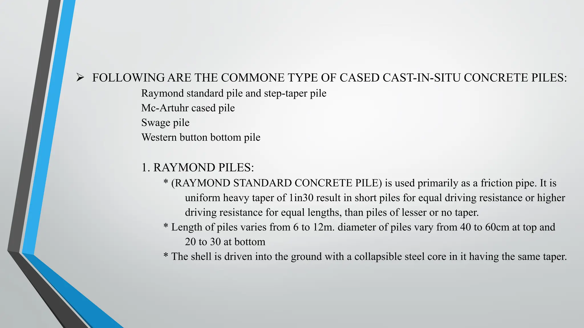 Types of pile according to their composition | PDF