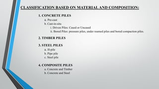 Types of pile according to their composition | PDF