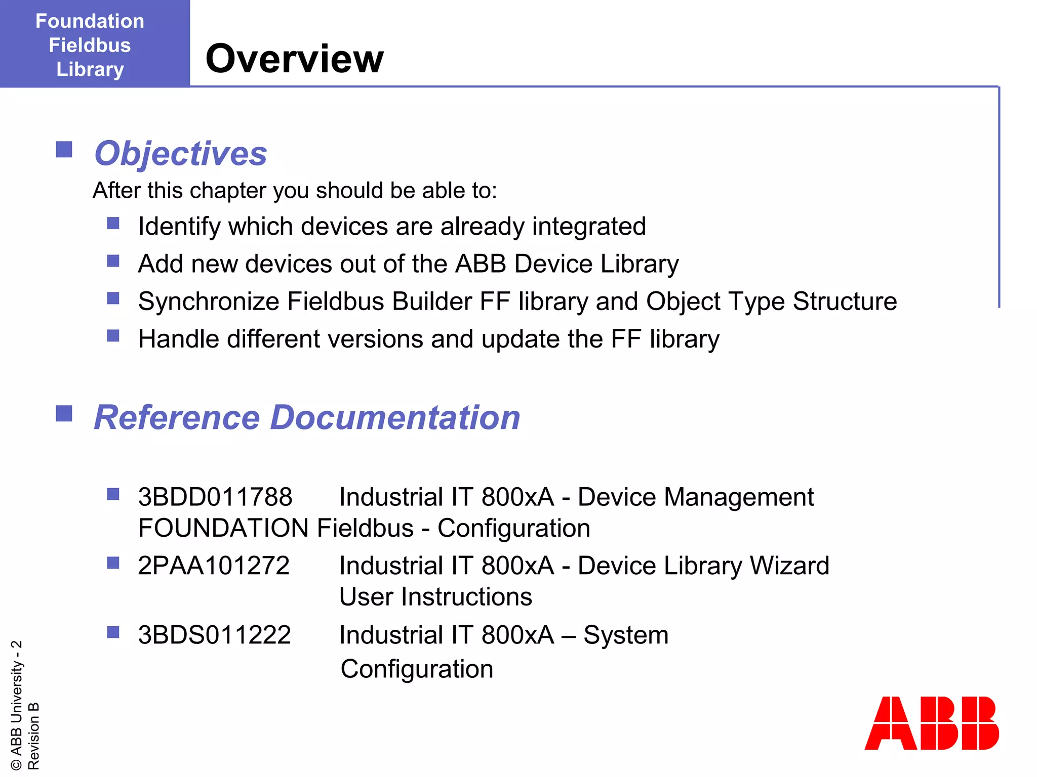 Foundation fieldbus library | PPT | Operating Systems | Computer Software and Applications